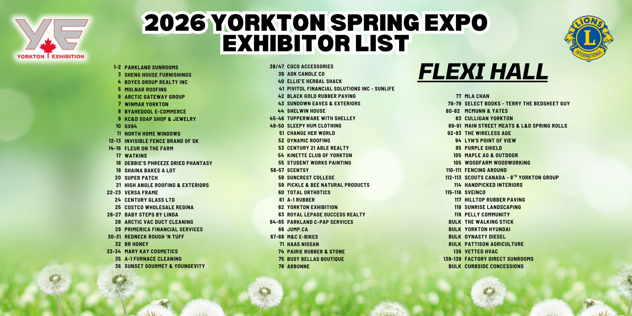 Spring Expo – Yorkton Agricultural & Industrial Exhibition Association Ltd.